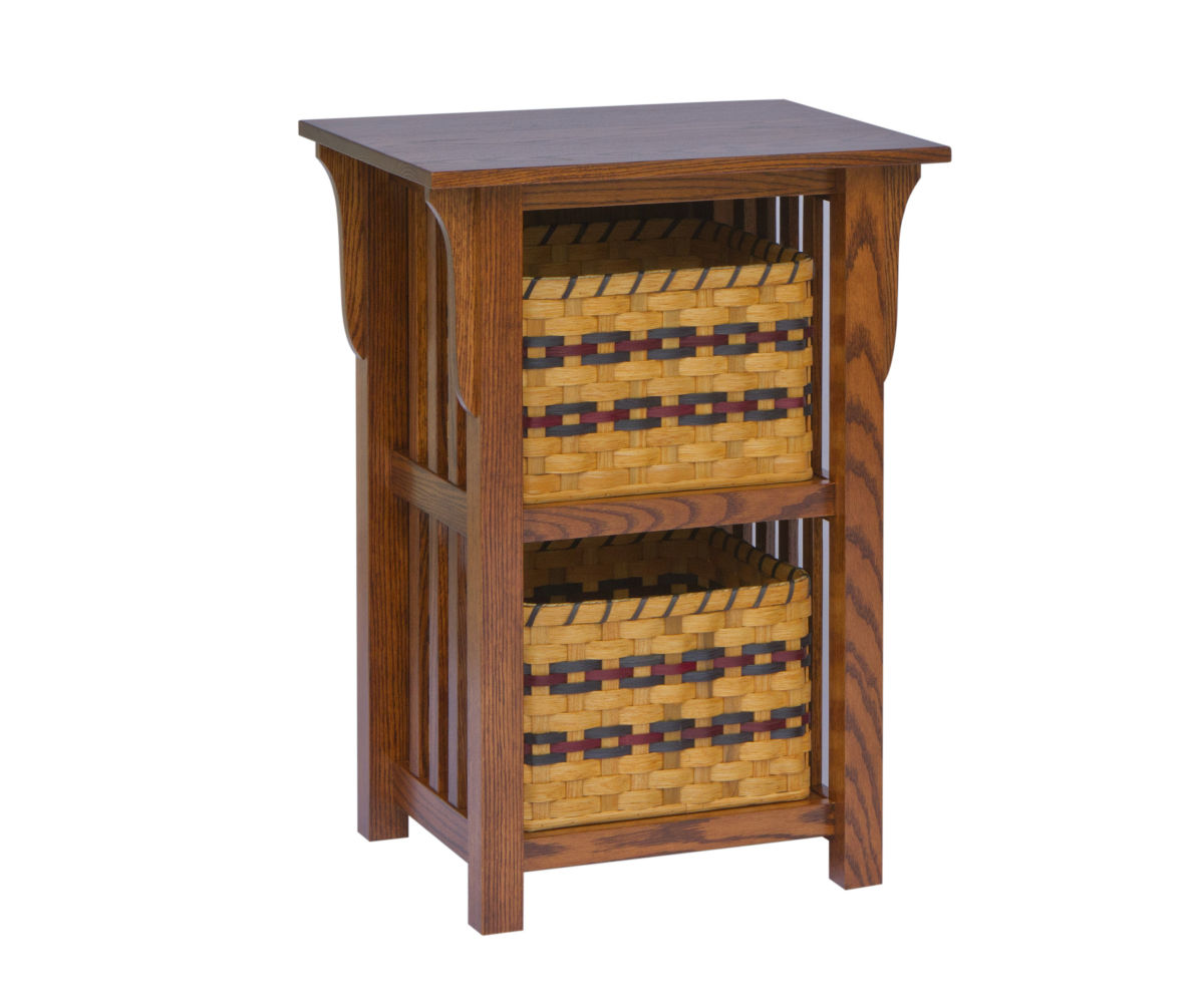 Wall Shelf 2 Basket | Stutzman's Amish Furniture